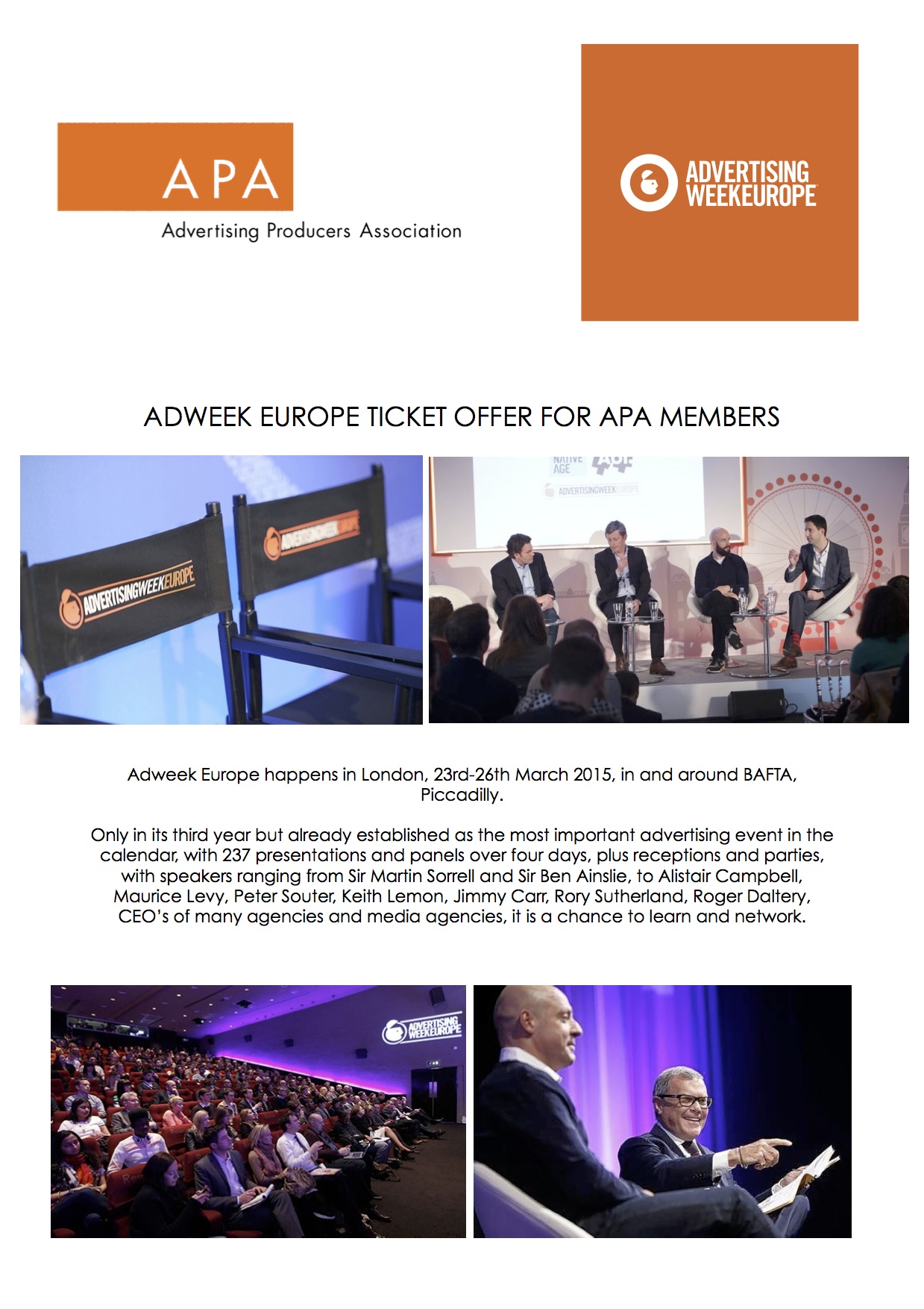 Adweek Europe Ticket Offer for APA Members | Advertising Producers ...