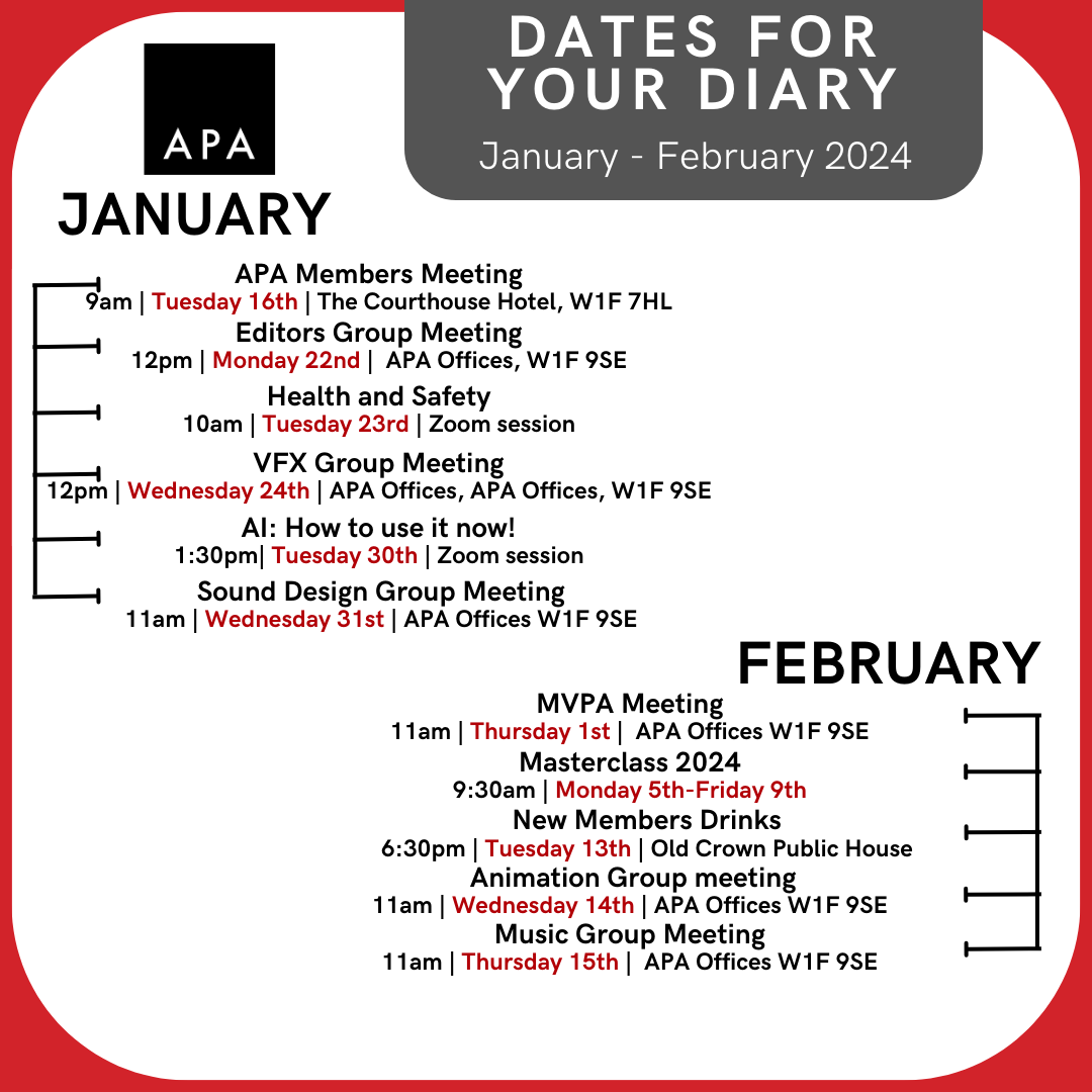 Dates for your Diary 2024 | Advertising Producers Association ...